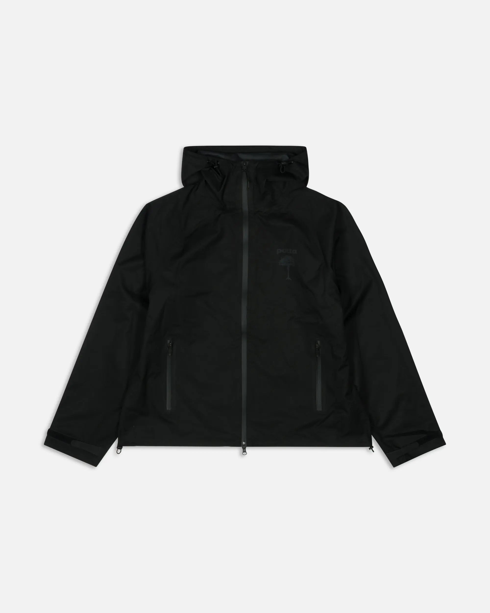 Patta 3M Reflective Waterproof Rain Jacket (Black) - Patta