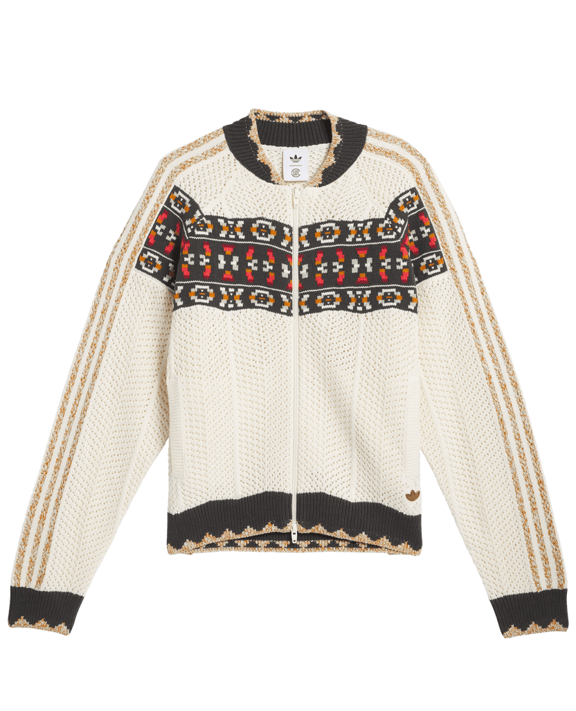 adidas Clot Crochet SST Track Top by Edison Chen 'Cream White' - Patta